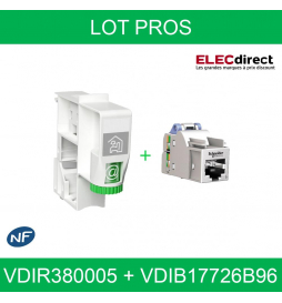 Schneider - LexCom Home Accessoire 1 Fix RJ45 vide pour connecteur RJ45 ...