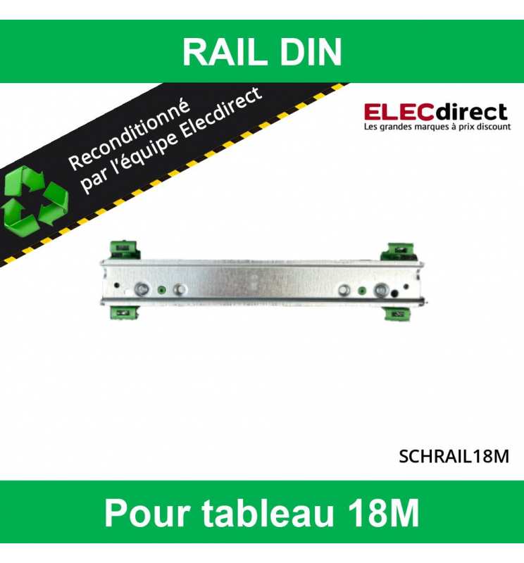 Rail DIN pour tableau 18 modules - Réf : RAIL18MR - ELECdirect Vente ...