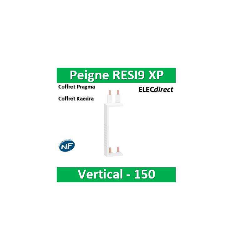 Schneider - Resi9 XP Peigne vertical 2 rangées entraxe 150mm - R9PXV150 ...
