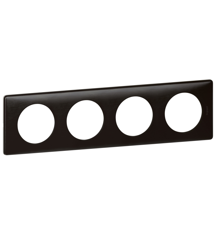 Legrand - Plaque Céliane Métal 4 postes - finition Carbone - Réf ...