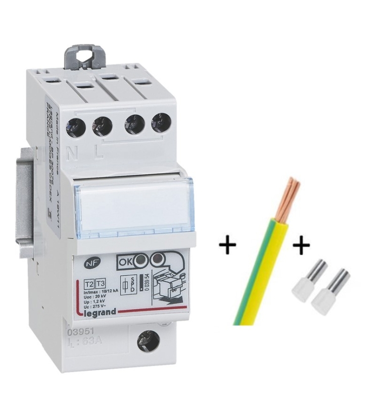 Legrand - Parafoudre bipolaire 220V - Type 2 LEXIC avec protection ...