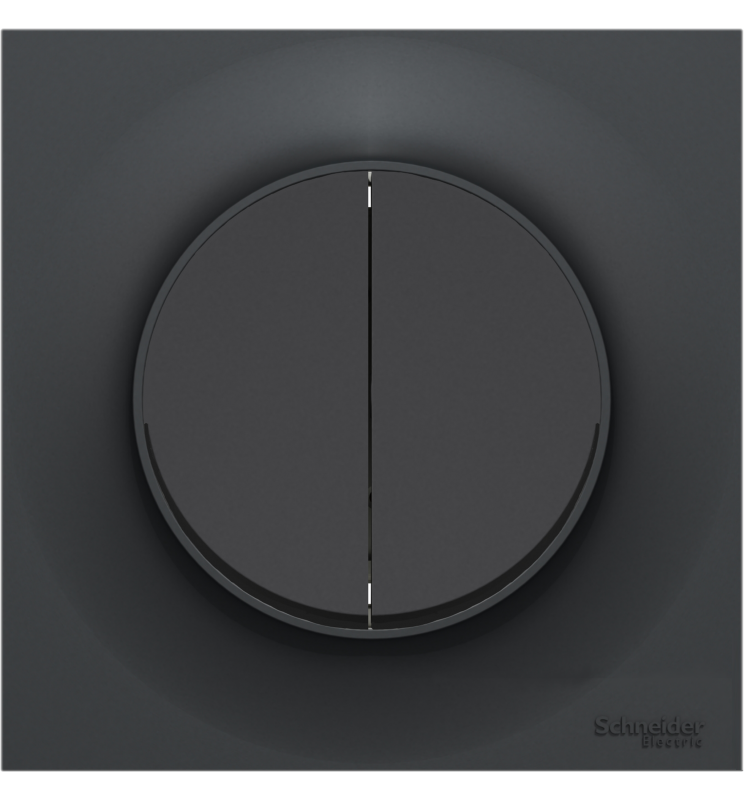 Schneider Odace - Double Interrupteur/va-et-vient - Anthracite ...