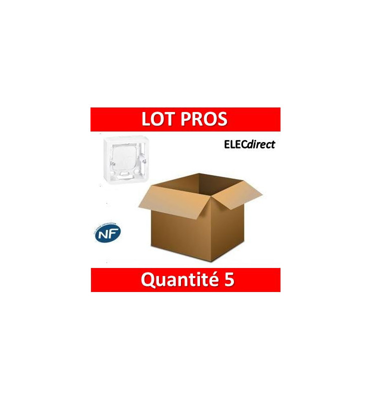 Legrand Mosaic - Cadre saillie 1 poste - prof 40 - 2 modules - 080281x5 ...