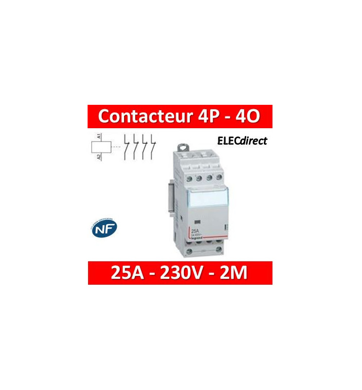 Legrand - Contacteur de puissance CX³ bobine 230V~ - 3P 400V~ - 40A - contact 3F - 3M - 412549 ...