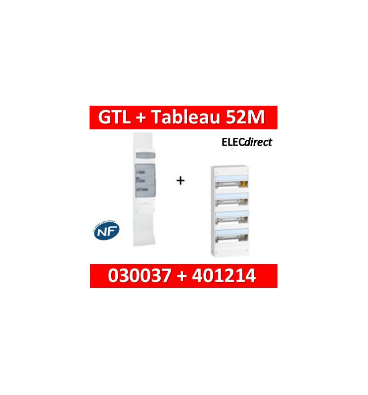 Legrand - Kit GTL 13M - 030037 - 65 x 250 mm - Avec couvercle complet ...