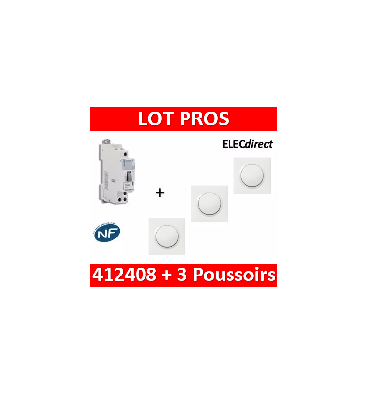 Legrand - Télérupteur CX3 - Unipolaire 16A - 230V - 412408 - ELECdirect Vente Matériel Électrique