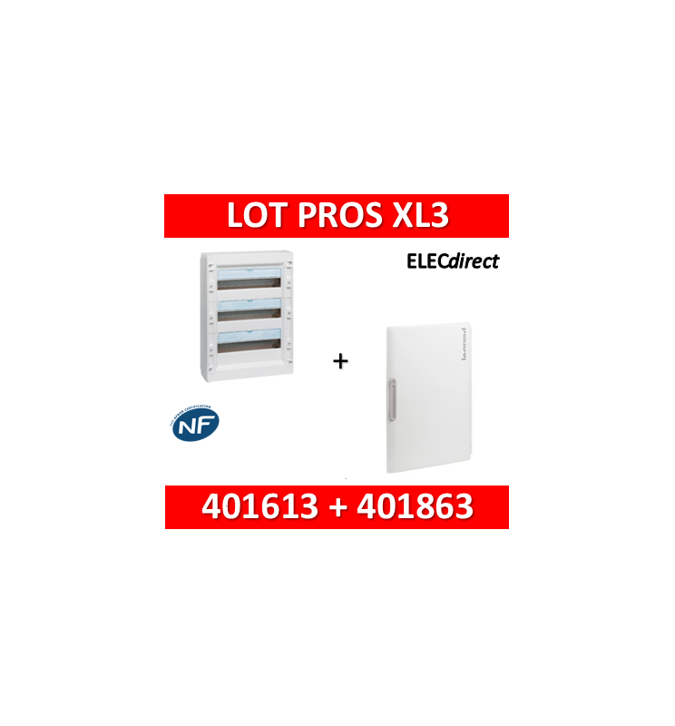 Legrand - Porte coffret XL3 125 - Coffret 3 rangées 401613 - IP40/IK09 - 401863 - ELECdirect ...