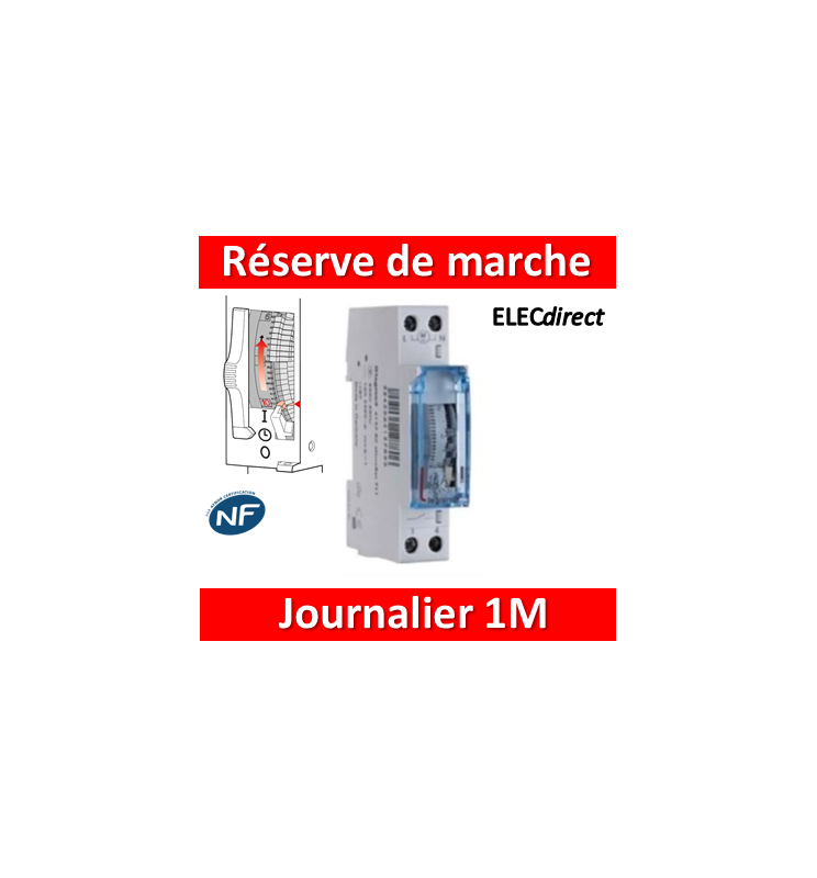 Legrand - Interrupteur horaire 16A journalier analogique avec réserve ...