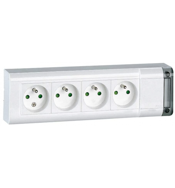 Legrand - Bloc multiprise fixable 6 prises de courant 2P+T longueur ...