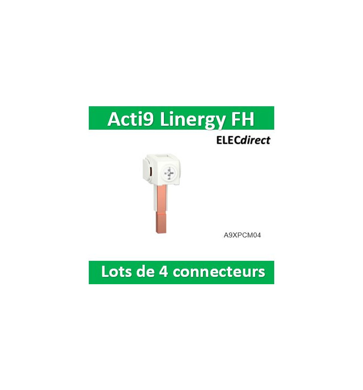 Schneider - Acti9 Linergy FH - lot de 4 connecteurs pour peigne - 100A ...